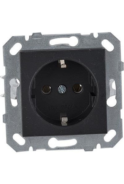 Netelsan Topraklı Priz Siyah