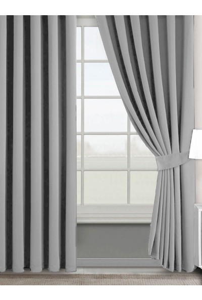 Cortibo Açık Gri Pilesiz Blackout Karartma Güneşlik