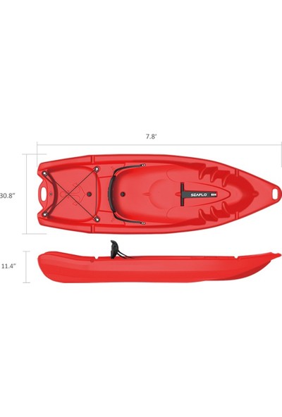 Seaflo Tek Kişilik Yetişkin Kano Ateş Kırmızı Seaflo Tek Kişilik Yetişkin Kano Ateş Kırmızı