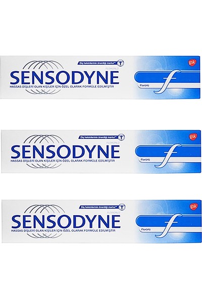 Sensodyne Florürlü Diş Macunu 100 ml 3 'lü Sensodyne Florürlü Diş Macunu 100 ml 3 'lü