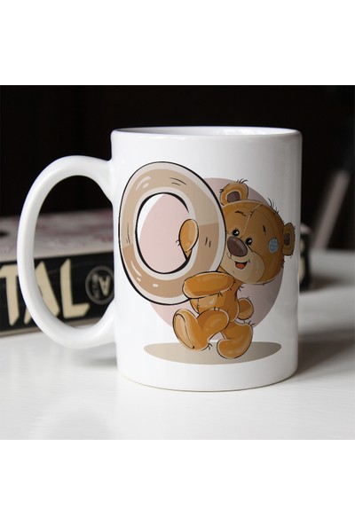 Kitapeli O Harfi Ayıcıklı Kupa Bardak