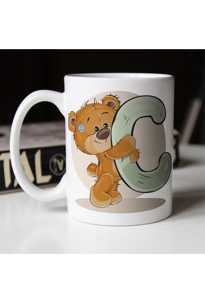 Kitapeli C Harfi Ayıcıklı Kupa Bardak