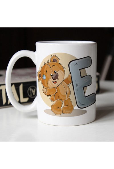 Kitapeli E Harfi Ayıcıklı Kupa Bardak