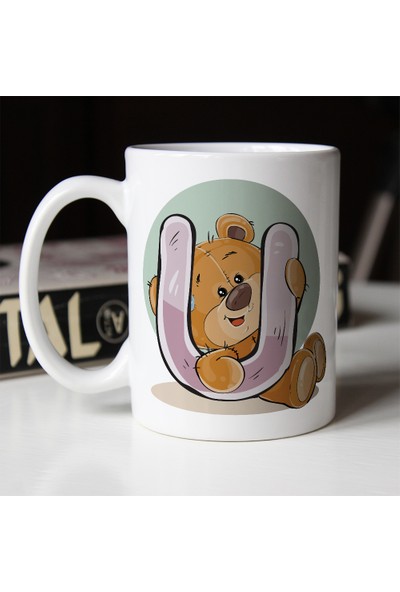 Kitapeli U Harfi Ayıcıklı Kupa Bardak