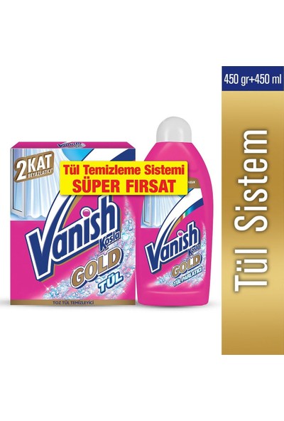 Vanish Kosla Tül Temizleyici Toz 450 gr + Parlatıcı 450 ml