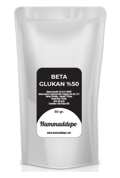 Hammaddepo Beta Glucan (%50) 50 gr Hammaddepo Beta Glucan (%50) 50 gr