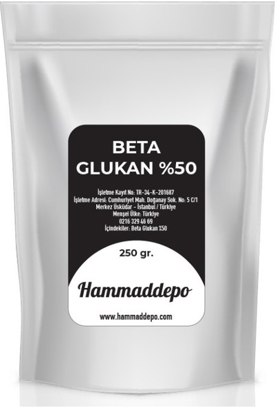 Hammaddepo Beta Glucan (%50) 250 gr Hammaddepo Beta Glucan (%50) 250 gr