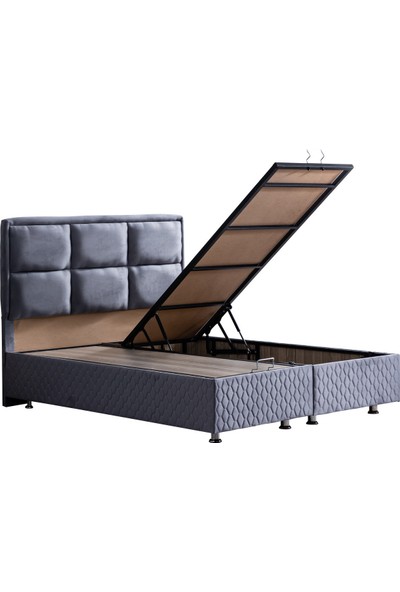 Setay Grand Çift Kişilik Baza Başlık Seti Açık Mavi