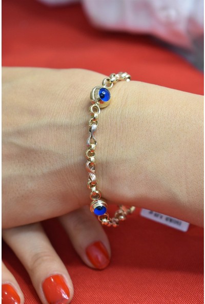 Aydın Gold 14 Ayar Altın,gözlü Bileklik