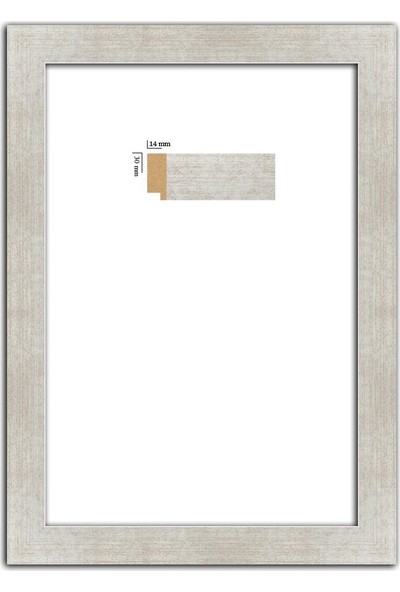 Selçuklu Sanat Puzzle Çerçevesi 30 mm 60 x 85 cm 1500'lük Gümüş