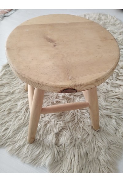 Cerci Bazaar Yuvarlak Ahşap Tabure Cerci Bazaar Yuvarlak Ahşap Tabure