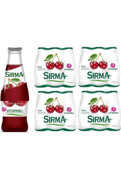 Sırma C+ Vişneli Soda 200 ml x 24'lü Sırma C+ Vişneli Soda 200 ml x 24'lü