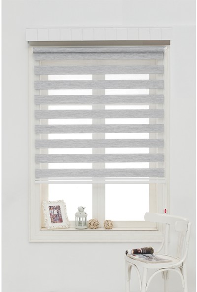 Asper Gri Bambu Mekanizmalı Zebra Stor Perde Asper Gri Bambu Mekanizmalı Zebra Stor Perde
