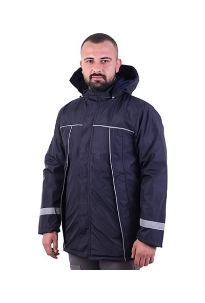 Eser - Polarlı Denizci Kabanı - Reflektörlü - Lacivert Eser - Polarlı Denizci Kabanı - Reflektörlü - Lacivert