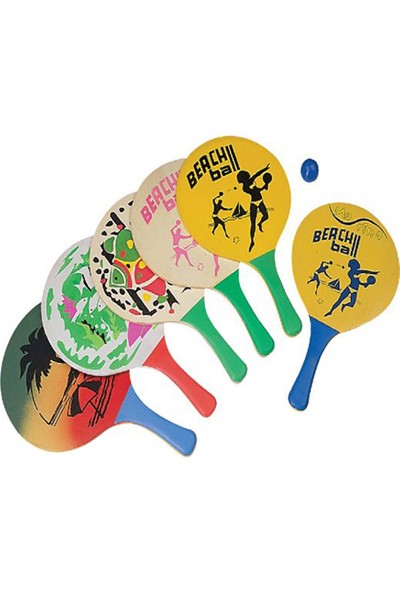Toys Büyük Beachball Tahta Raket Oyuncak