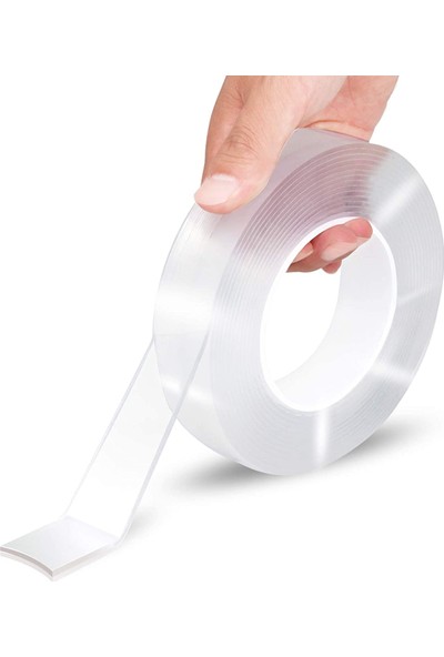 Vipstreet Ev Ofis Dekoratif Çift Taraflı Bant Montaj Bandı Yıkanabilir Güçlü Duvar Bandı Afiş Yapıştır Halı