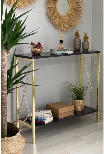 Avm Park Stally Gold Ayak Siyah Mermer Desenli Dresuar Avm Park Stally Gold Ayak Siyah Mermer Desenli Dresuar