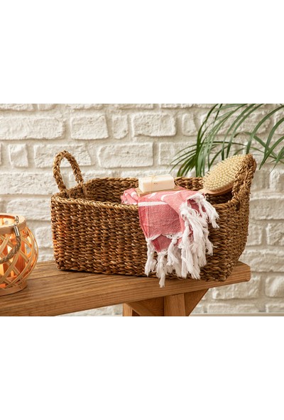 English Home Natural World Hasır Sepet 36X27X15CM Kahve