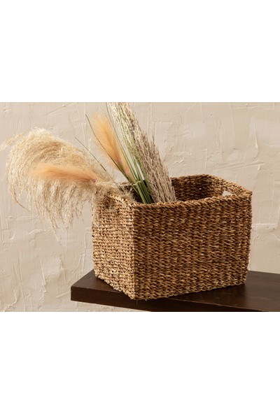 English Home Natural Life Hasır Sepet 32X24X24CM Kahve