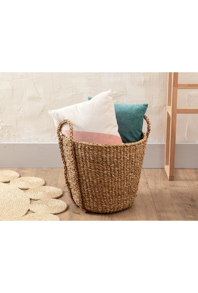 English Home Nature Hasır Sepet 40X35 cm Kahve English Home Nature Hasır Sepet 40X35 cm Kahve