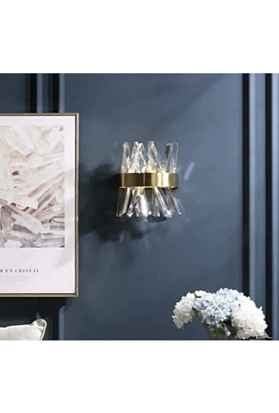 Burenze Modern Luxury Kristal Taşlı Ledli Aplik Gold Eskitme Concept Ürün BURENZE355 Burenze Modern Luxury Kristal Taşlı Ledli Aplik Gold Eskitme Concept Ürün BURENZE355