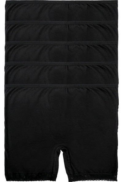 Nicoletta Siyah Kadın Şort Boxer Paçalı Dantelli Pamuk Nicoletta Siyah Kadın Şort Boxer Paçalı Dantelli Pamuk