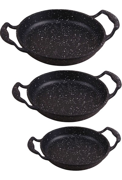Biev Döküm 3 Lü Sahan Seti 18-20-22 cm Biev Döküm 3 Lü Sahan Seti 18-20-22 cm