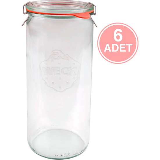 Weck 1040 ml Silindir Cam Saklama Kavanozu 6 Adet Fiyatı