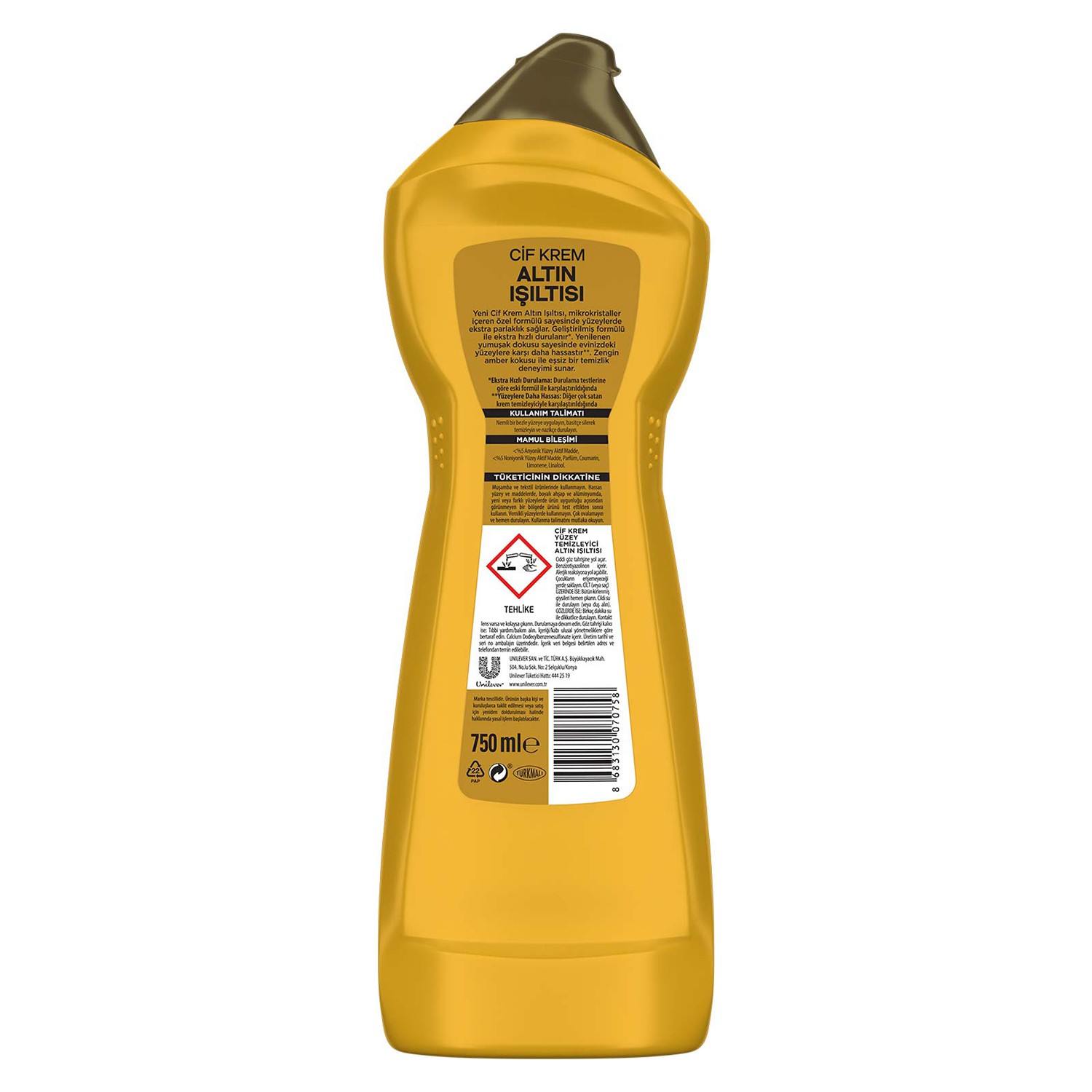 Cif Krem Yüzey Temizleyici Altın Işıltısı Amber Kokulu 750 Fiyatı