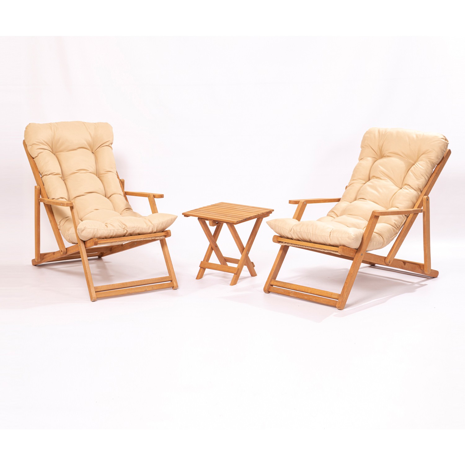 Meya Dekor Simona Grand Şezlong 2+1 Ahşap Bahçe Balkon Teras Fiyatı