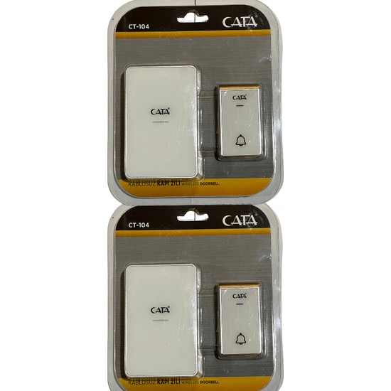 Cata CT-104 Kablosuz Kapı Zili (Beyaz)(2 Adet) Fiyatı