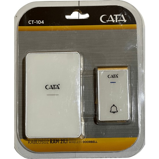 Cata CT-104 Kablosuz Kapı Zili (Beyaz)(2 Adet) Fiyatı