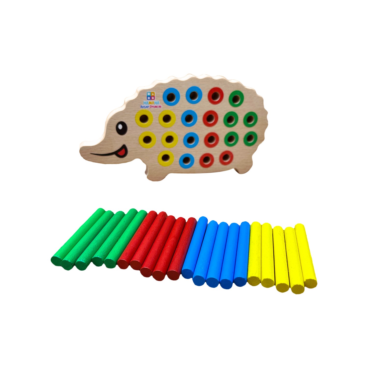 Hamaha Eğitici Ahşap Oyuncak | Ahşap Tak-Çıkar Renkli Kirpi Fiyatı