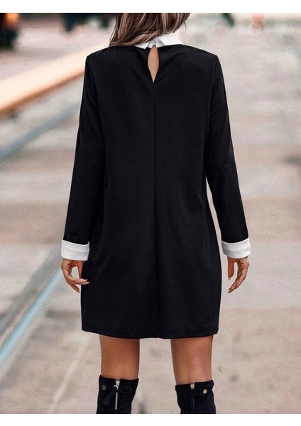 Melia Fashion Kadın Uzun Kollu Polo Yaka Inci Detay Krep Fiyatı