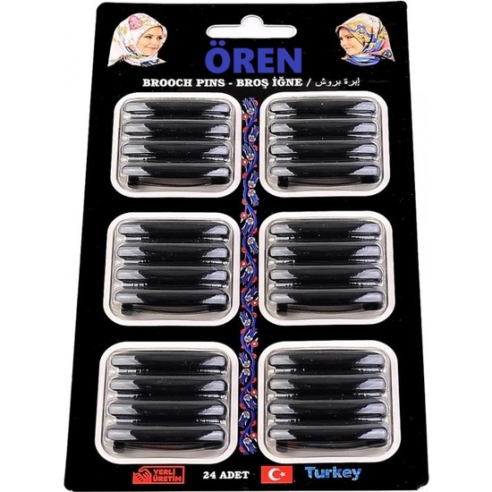 Oren Turkey Plastik Çengelli Eşarp ve Şal Iğnesi Siyah Renk Fiyatı
