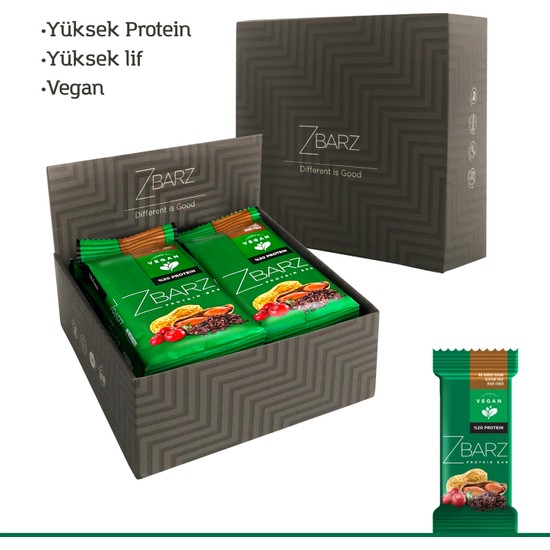 Zbarz Vegan Protein Bar 35G (12 Adet) Fiyatı - Taksit Seçenekleri