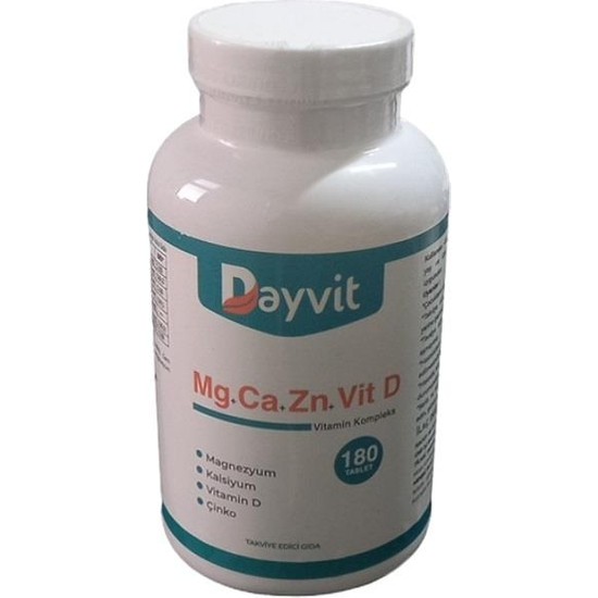 Dayvit Kalsiyum Magnesium Vitamin D Çinko 180 Tablet Fiyatı