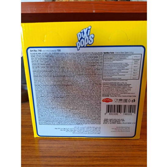 Pixi Pops Dil Boyar Kabartmalı Topitop 150 Adet Fiyatı