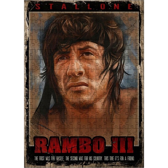 Tablomega Ahşap Mdf Puzzle Yapboz Rambo 3 255 Parça 35*50 cm Fiyatı