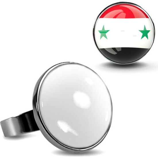 Market66 Suriye Bayrağı Yüzüğü Syria Bayrak 316L Paslanmaz Fiyatı
