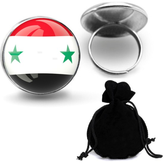 Market66 Suriye Bayrağı Yüzüğü Syria Bayrak 316L Paslanmaz Fiyatı