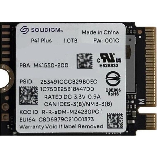 Solidigm P41PL 512GB 2230 M.2 Nvme SSD Fiyatı - Taksit Seçenekleri