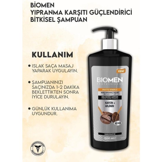 Biomen Professional Kafein&arjinin Kuru Ve Yıpranmış Saçlar Fiyatı