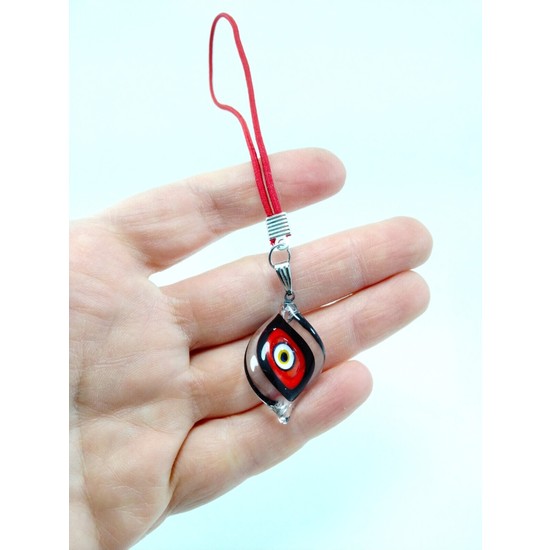 Biuti Murano Siyah Kırmızı Burgu Nazar Boncuğu Araba Dikiz Fiyatı
