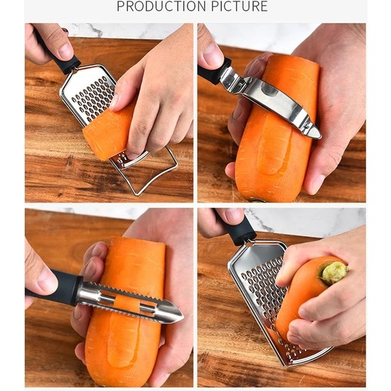 Pengfushop4 Plaka Kaldırıcı Stili Paslanmaz Çelik Sebze Rendesi ...