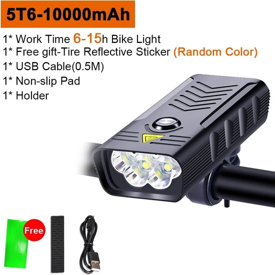 5t6 D Stili 5t6 Mah Su Geçirmez LED Bisiklet Işık Ön USB Fiyatı