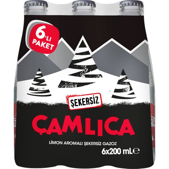 Çamlıca Limon Aromalı Şekersiz Gazoz 6X200 ml Fiyatı