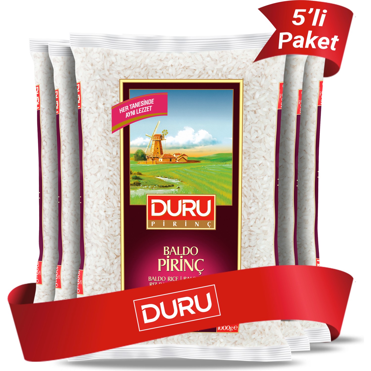 Duru 5'li Baldo Pirinç 1 kg x 5 Fiyatı - Taksit Seçenekleri