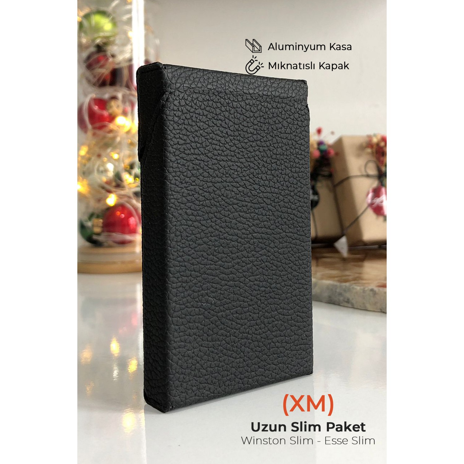 Cig Box cigbox Deri Sigara Çantası - (Xm) Uzun Ince Slim - Aluminyum ...