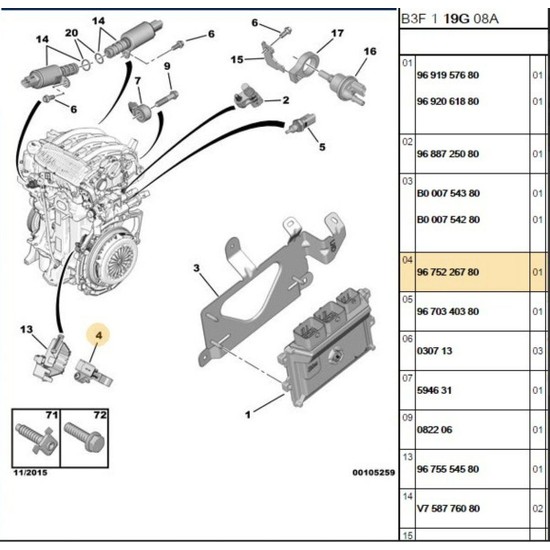Psa Krank Devir Sensörü 208 301 308 C3 C-Elysee (9675226780) Fiyatı